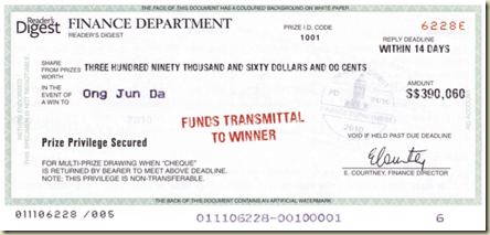 Reader Digest giving me $390,060 | Just2me